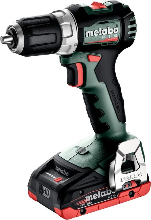 Metabo AKU vrtací šroubovák BS 18 L BL, 2x 18 V 4,0 Ah v Metaboxu 145 613155800