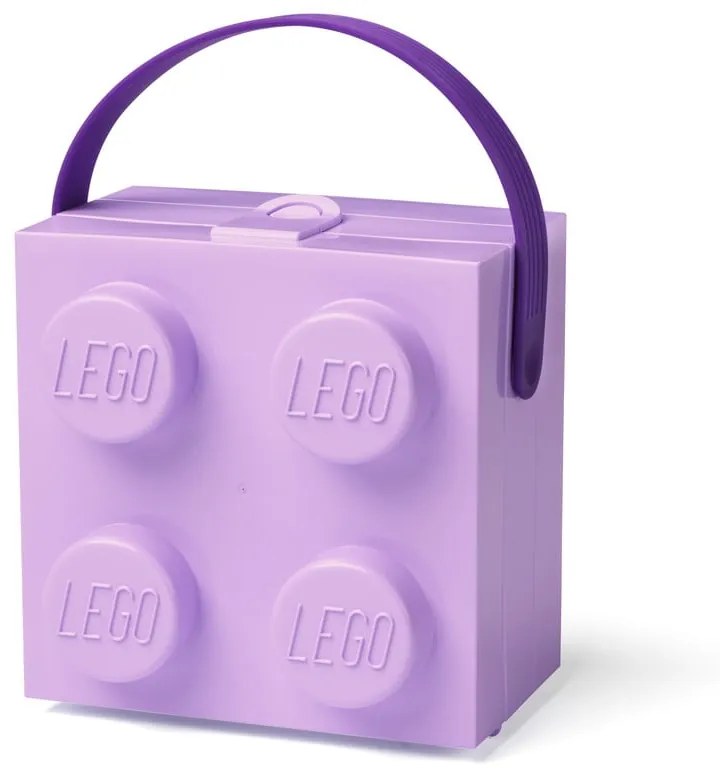 Fialový úložný box s rukojetí LEGO®