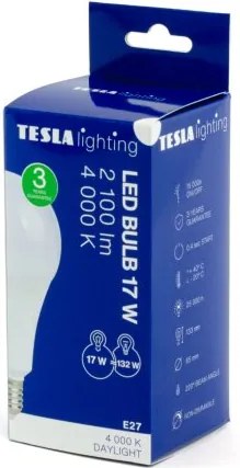 TESLA BL271740-1 - LED bulb žárovka E27, 17W, 2100 lm, 4000K, denní bílá