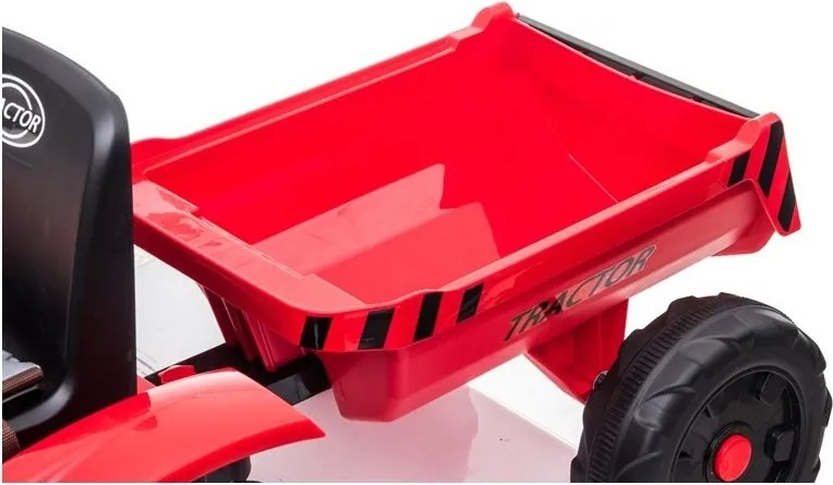 LEAN CARS Elektrický traktor s přívěsem CH9959 červený