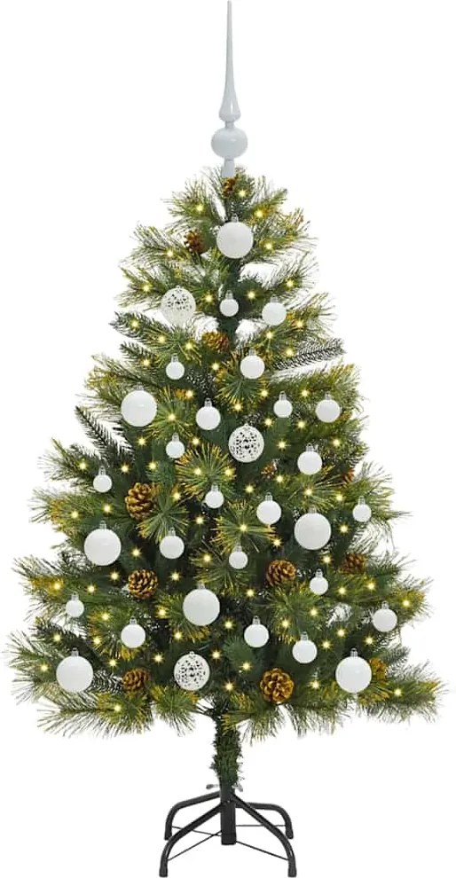 Umělý sklopný vánoční stromeček s kužely Zelená 120 cm 3395074