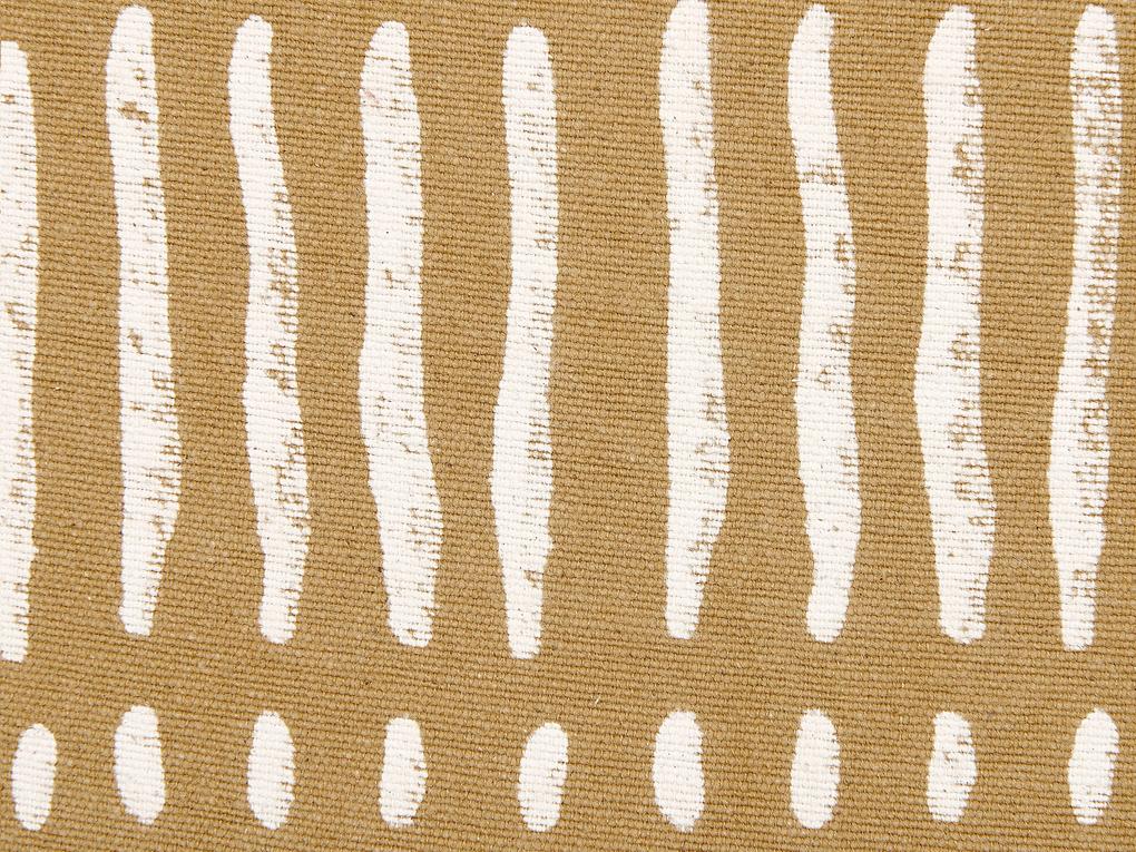 Sada 2 bavlněných polštářů pruhované 45 x 45 cm béžové/bílé SALIX Beliani
