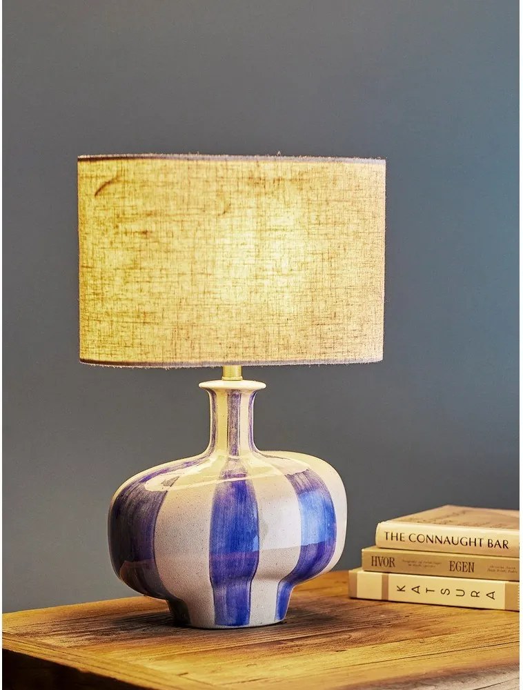 Keramická stolní lampa s textilním stínidlem (výška 46 cm) Alida – Bloomingville