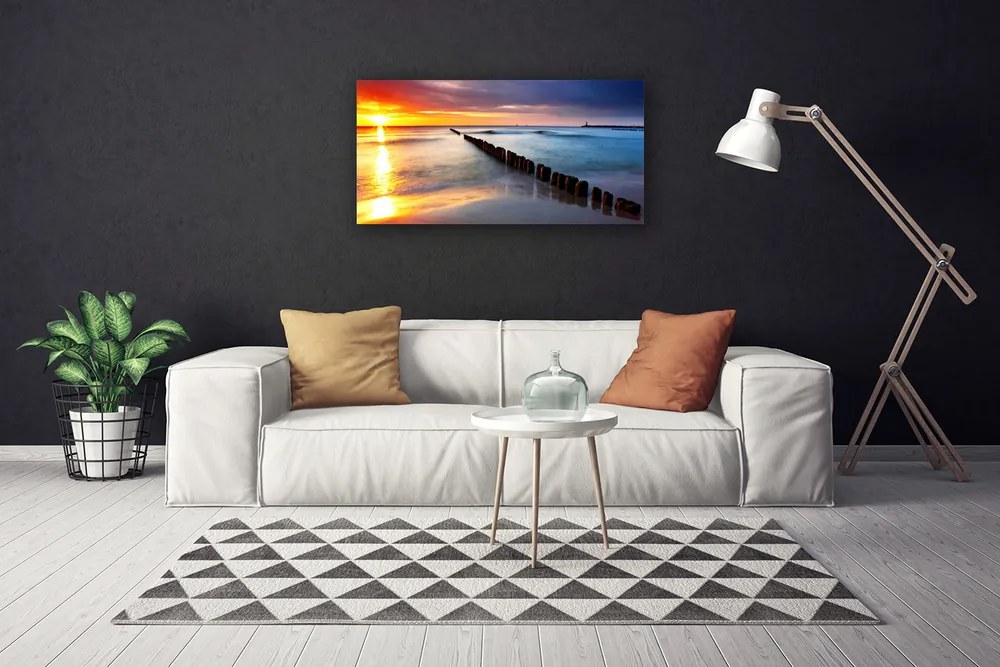 Obraz na plátně Moře Slunce Krajina 100x50 cm