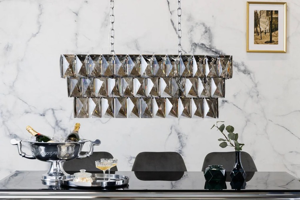 Designový lustr Gadiel 88 cm šedý