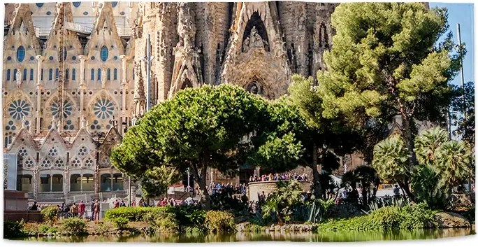 Sablio Ručník Barcelona Sagrada Familia - 70x140 cm