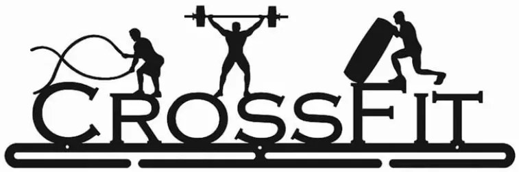 Walenty-dovolená výrobce od 16.4.-26.4.24 Kovový nástěnný věšák na medaile crossfit 40cm, různé barvy Barva: Červená, Rozměr: Délka 40cm