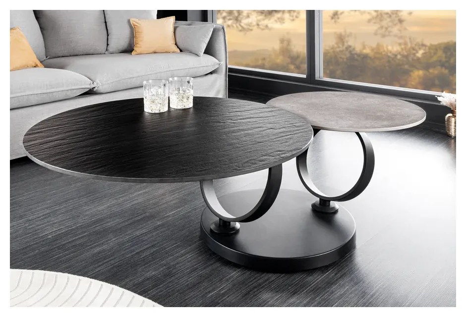 Massive home | Konferenční stolek DANCING RINGS BLACK