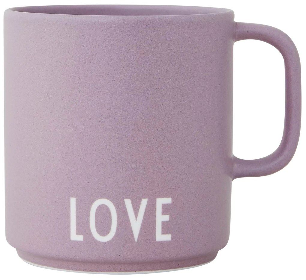 DESIGN LETTERS Porcelánový hrnek Lavender Love 300 ml, fialová barva, porcelán