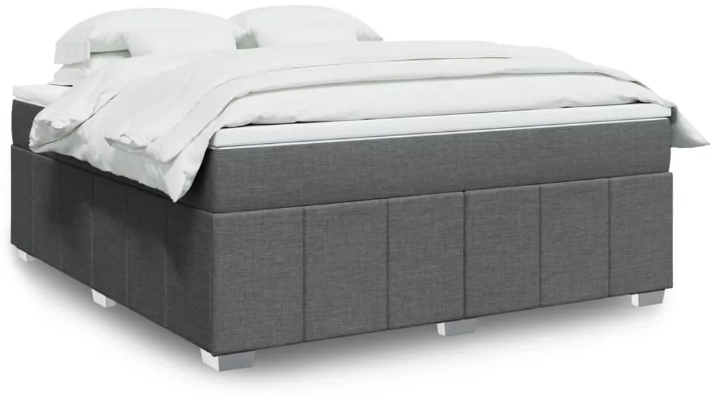 Box spring postel s matrací tmavě šedá 180x200 cm textil 3285492