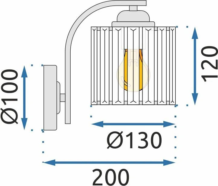 Toolight - Nástěnná lampa 1xE27 APP512-1W, černá, OSW-08558