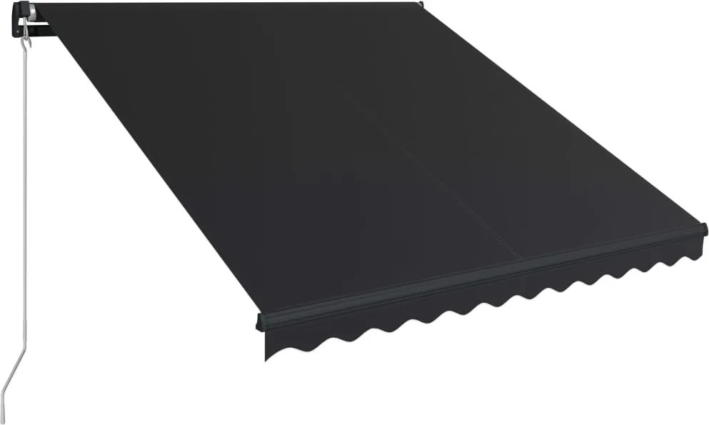 Ručně zatahovací markýza 300 x 250 cm antracitová 3051237