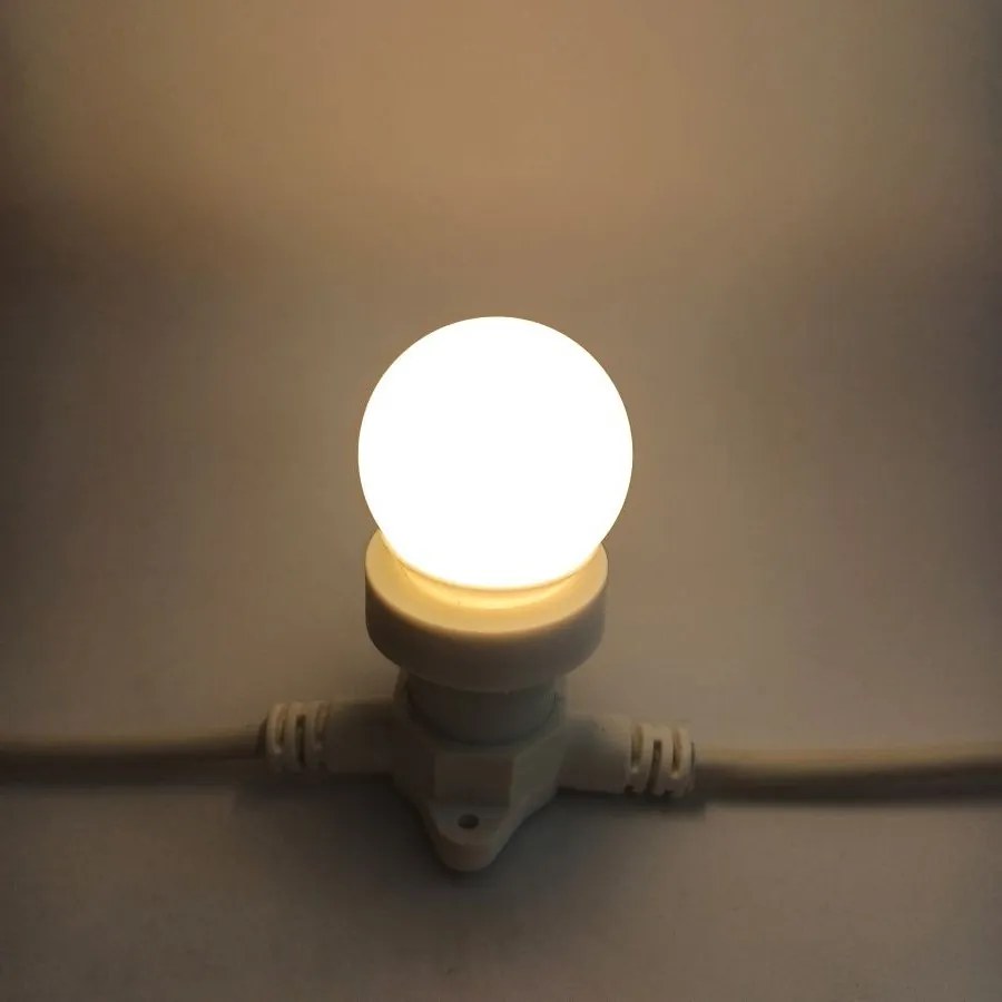 LED žárovka SMDE, teple bílá, patice E27, 12 diod, IP44