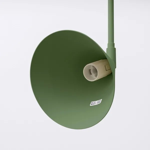 Sollux SL.1700 - Nástěnná lampa NOX 1xE14/10W/230V zelená
