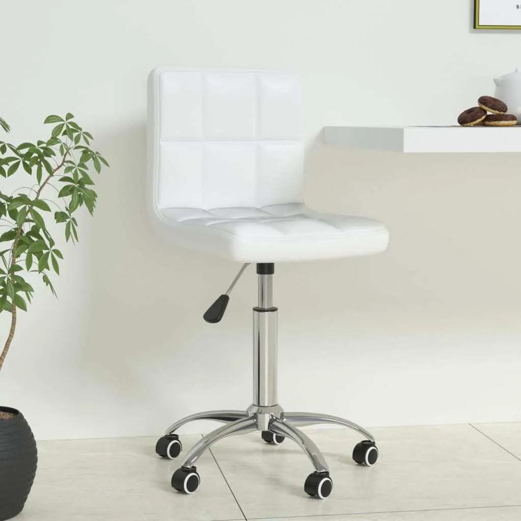 vidaXL Otočná kancelářská židle umělá kůže [334333] Barva: Bílá