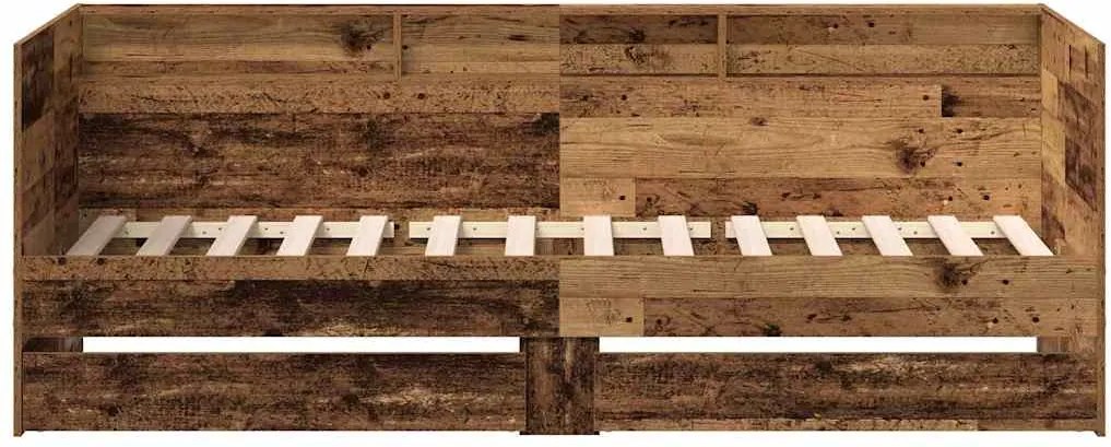 Daybed se zásuvkou Staré dřevo 90 x 190 cm Kompozitní dřevo 3334002
