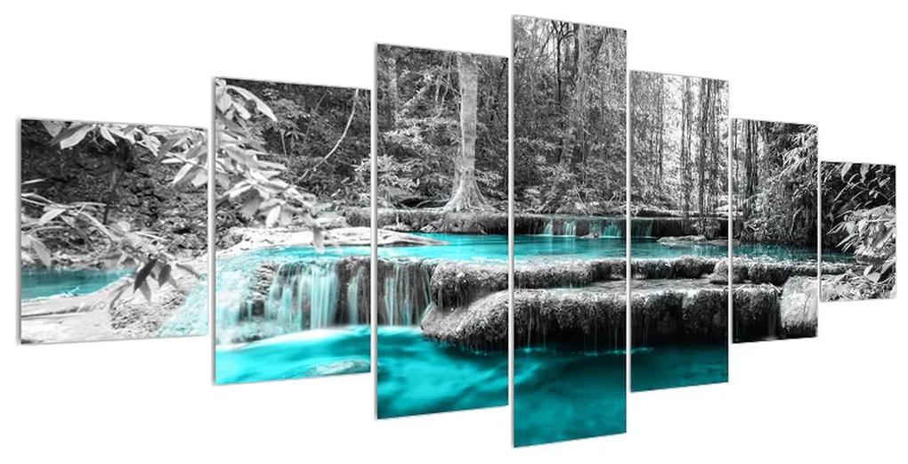 Zimní obraz řeky (210x100 cm)