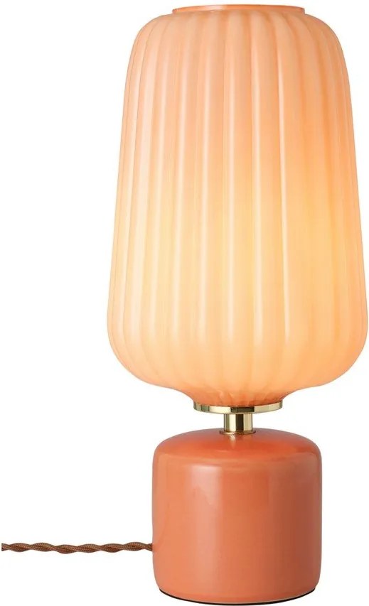 Skleněná stolní lampa v lososové barvě (výška 40 cm) Daria – Ellos Home