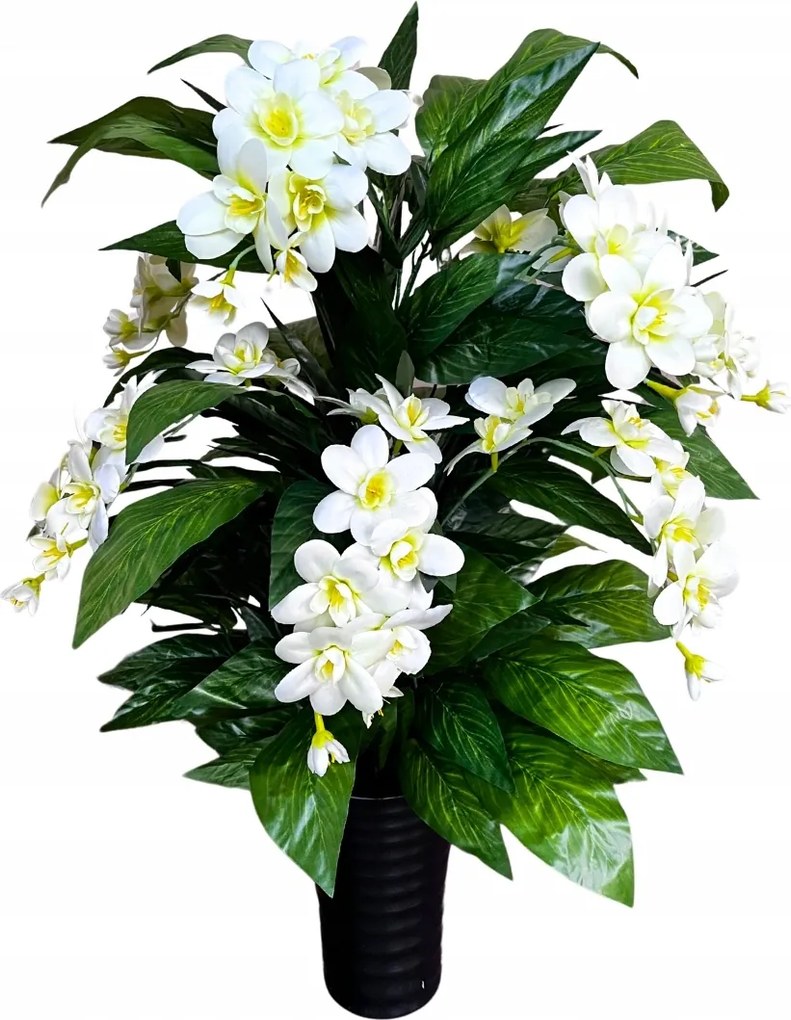 Květinový květináč Jasmín Gardenia 85 cm umělá květina V Květináči Seledyn