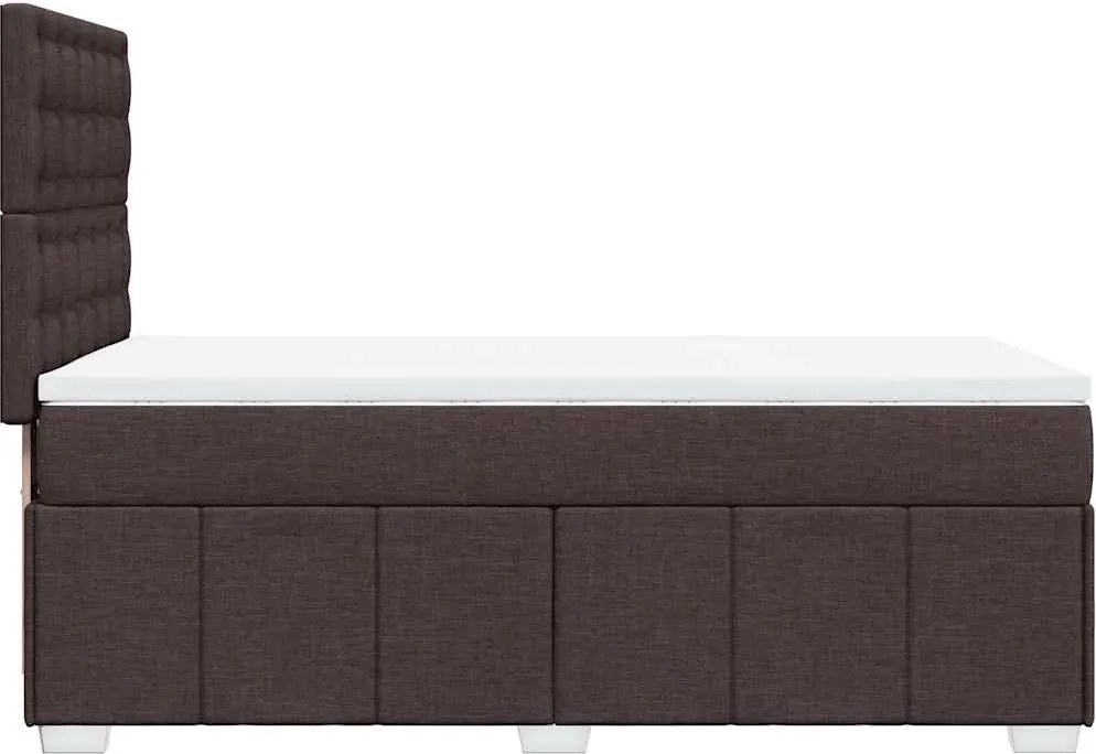 Box spring postel s matrací tmavě hnědá 90x200 cm textil 3291568