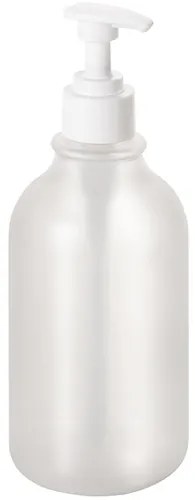 Bemeta Design Plastová láhev pro dávkovač mýdla, 500 ml, kulatá, s pumpičkou, transparentní -