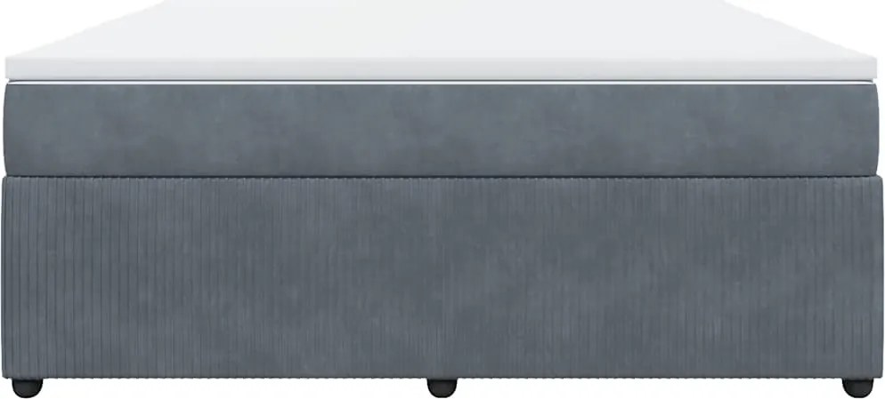 Box spring postel s matrací tmavě šedá 180x200 cm samet 3285657
