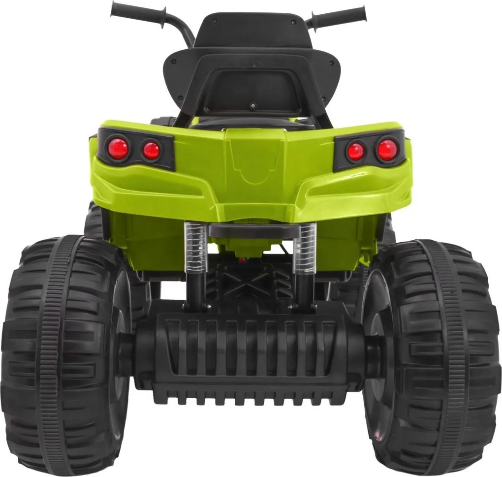 Ramiz Dětská čtyřkolka ATV 2,4 GHz na baterie zelená + dálkové ovládání + EVA kola + MP3 rádio + pomalý start