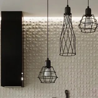Závěsné svítidlo SOLLUX SUBA 3P černé E27 3x15W bez žárovky SL.1166