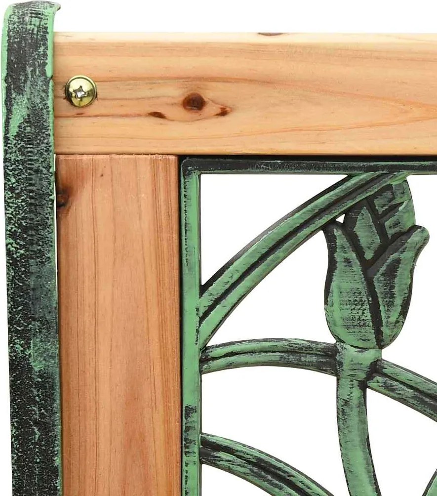 Zahradní lavice 122 cm litina a masivní jedlové dřevo 312031