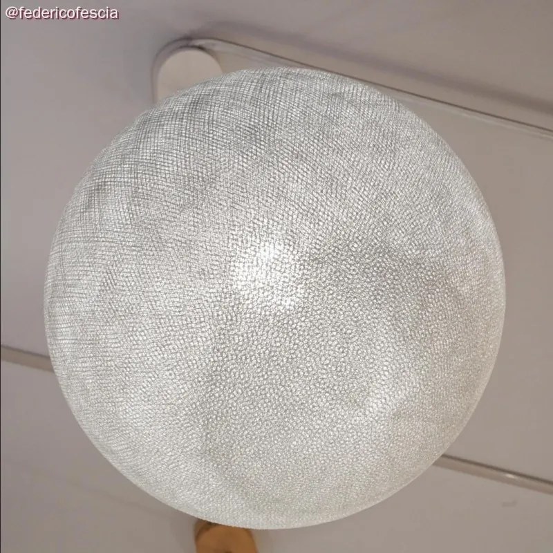 creative cables Stínidlo tvaru koule z polyesterového vlákna - 100% vyrobené ručně Barva komponentu: Béžová, Velikost ⌀: M - 35cm