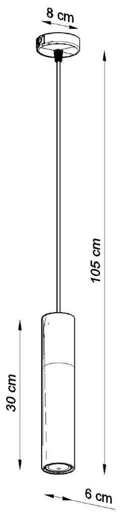 Sollux Lighting Závěsné svítidlo BORGIO 1 Černá