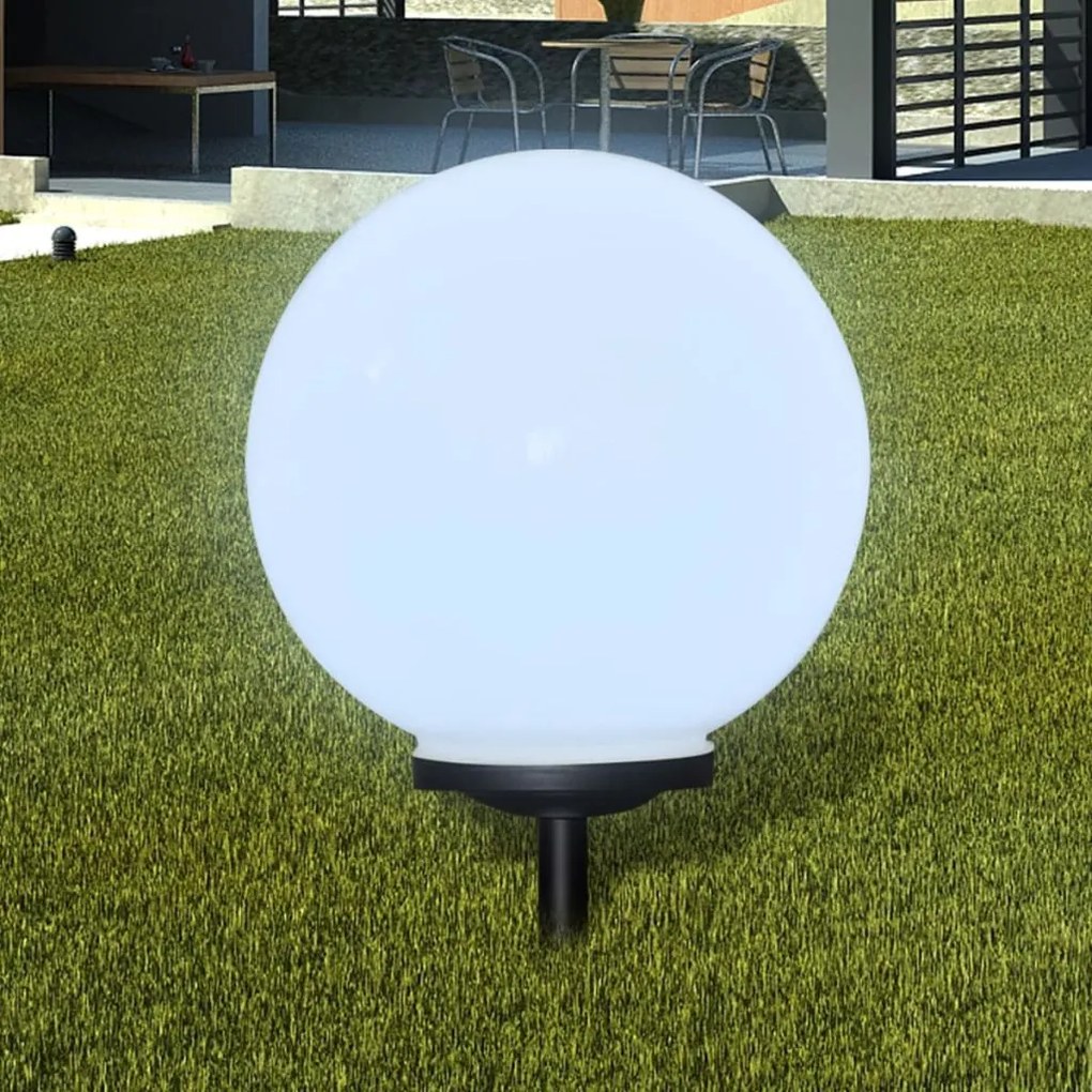Zahradní solární LED zapichovací kulaté svítidlo - 1 ks | 40 cm