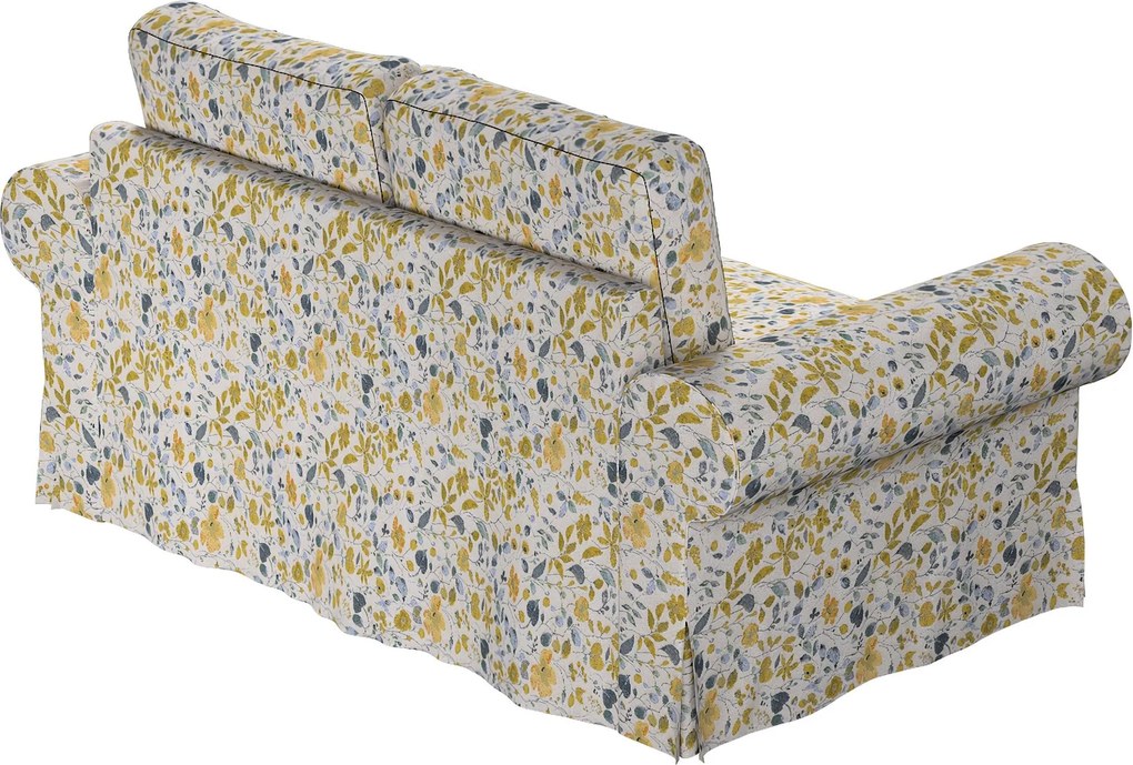 Potah na pohovku IKEA Backabro 2-místná, rozkládací barva žlutá látka pletený vzor, vzorované