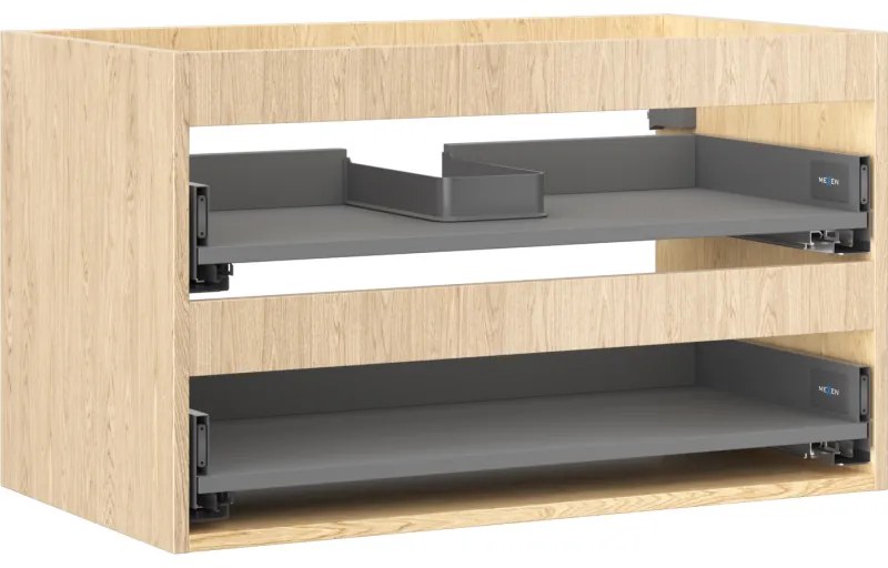 Mexen Box-A korpus skříňky pod umyvadlo 80 cm, 2 zásuvky, dub - 91AX0-0800-470-2-81