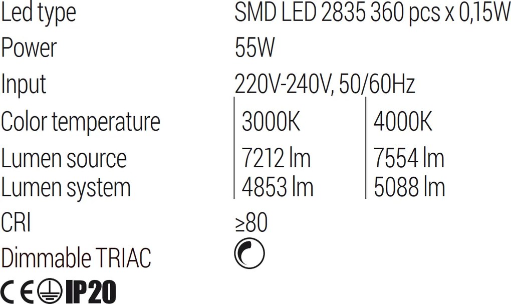 Světla a lustry REDO GROUP Redo Orbit lustr na lanku 01-1914/bílá barva/LED 55W/80cm/4000K Stmívání: Triac