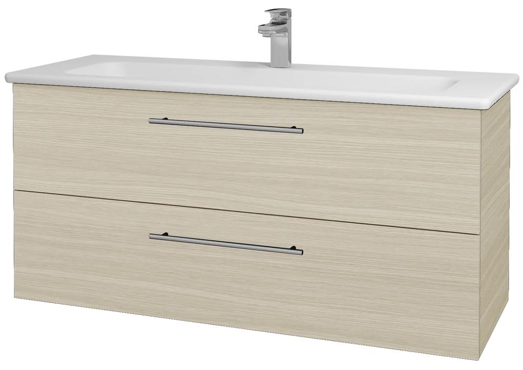 Dřevojas Koupelnová skříň GIO SZZ2 120 Varianta: N01 Bílá lesk / Úchytka T04 / D15 Nebraska