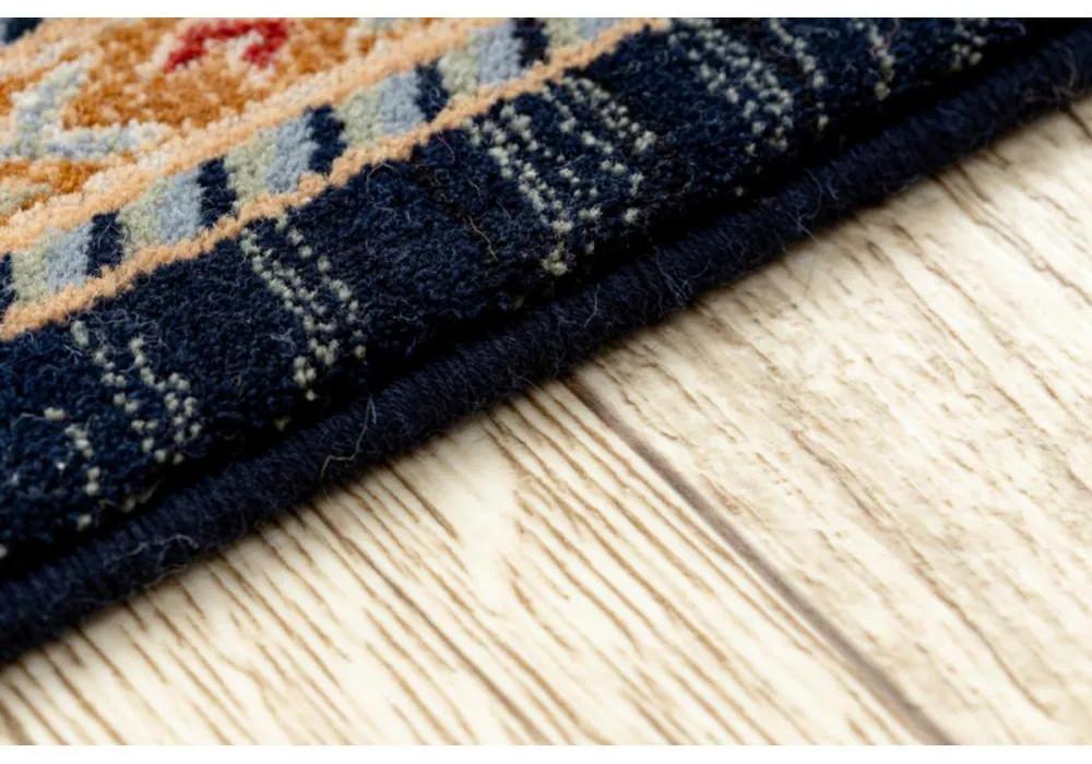 Vlněný kusový koberec Kars modrý 120x145cm
