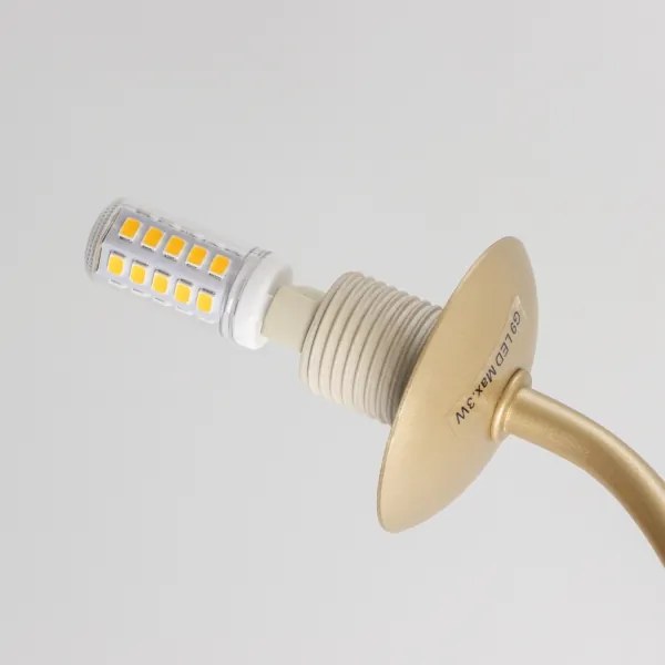 Brilagi - LED Přisazený lustr MISTEL 15xG9/3W/230V zlatá/bílá