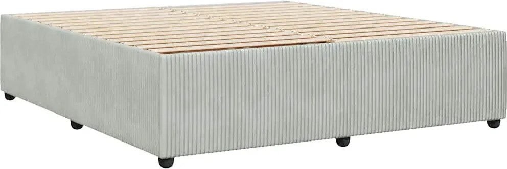 Rám postele bez matrace světle šedý 200 x 200 cm samet 3285030