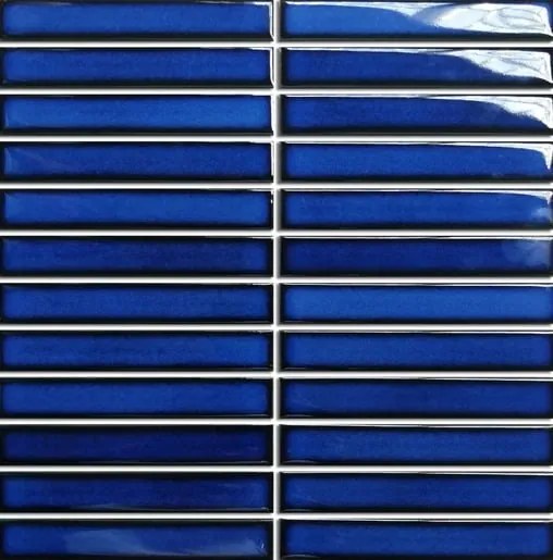 Keramická mozaika Premium Mosaic Kit Kat deep blue 30x30 cm lesk MOSKK2DBL