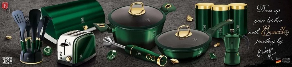 BERLINGERHAUS Kastrol s poklicí a titanovým povrchem 28 cm Emerald Collection BH-6059