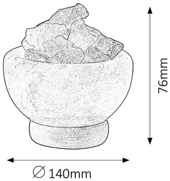 Rabalux 4097 - Solná lampa FUJI 1xE14/15W/230V