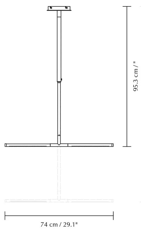 Černé kovové LED závěsné svítidlo s kovovým stínidlem Omni Ceiling – UMAGE