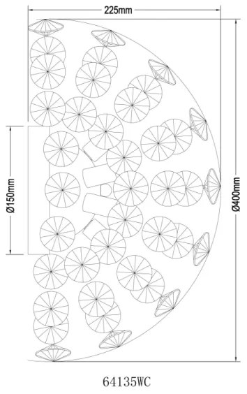 Globo 64135WC - LED Nástěnné svítidlo KATRINA 6xG9/3,5W/230V lesklý chrom