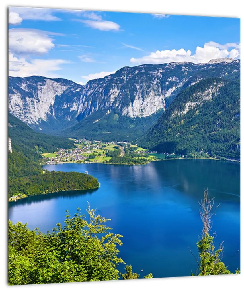 Obraz - Halštatské jezero, Hallstatt, Rakousko (30x30 cm)