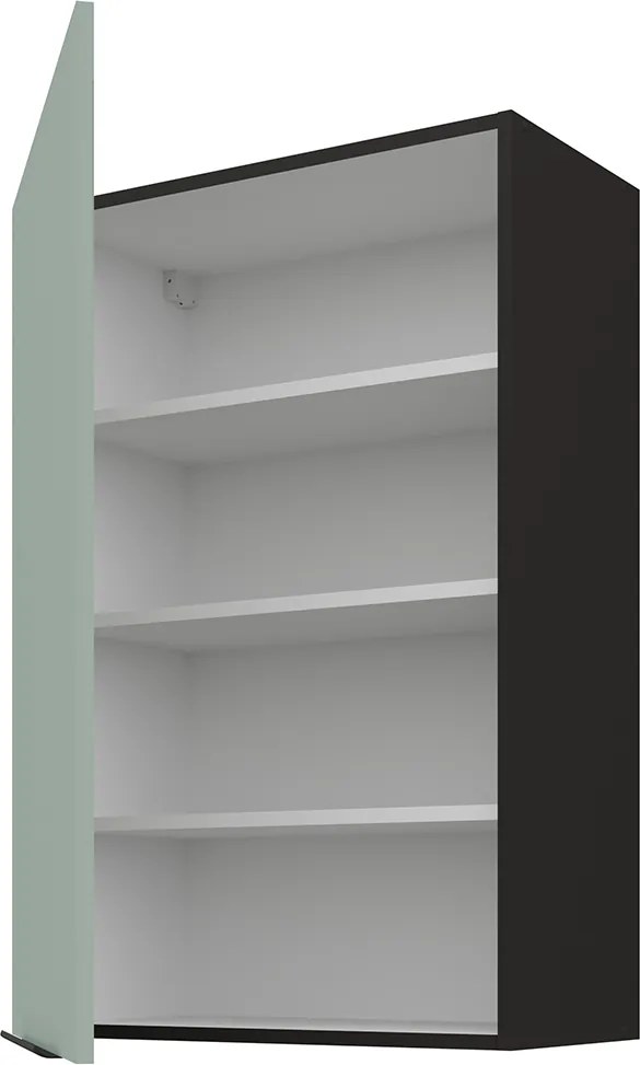 Kuchyňská linka ARIA sc | 390 cm | UNI dvířka | ANTI FINGERPRINT povrch | černá/aquamarine
