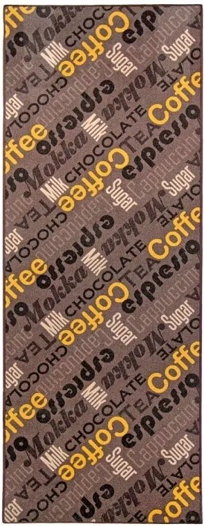 CHX Kusový koberec CAPPUCCINO 44 BARVA: Hnědá, ROZMĚR: 67x180 cm