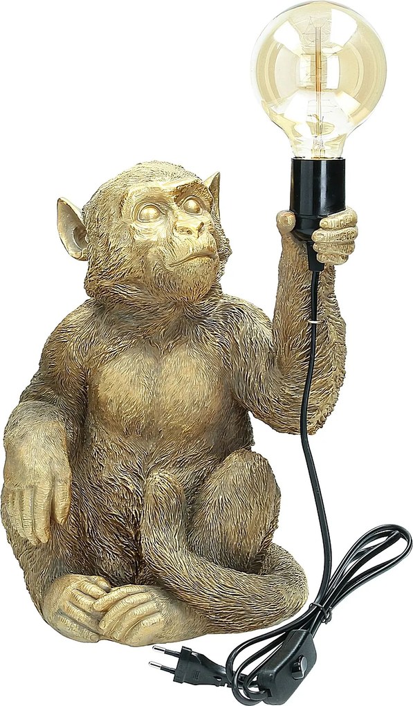 Stolní lampa Gold Monkey výška 36cm
