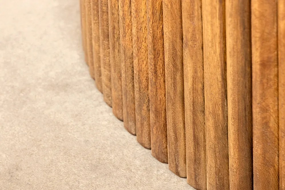 Kulatý jídelní stůl Raghuvir 120 cm hnědé mango