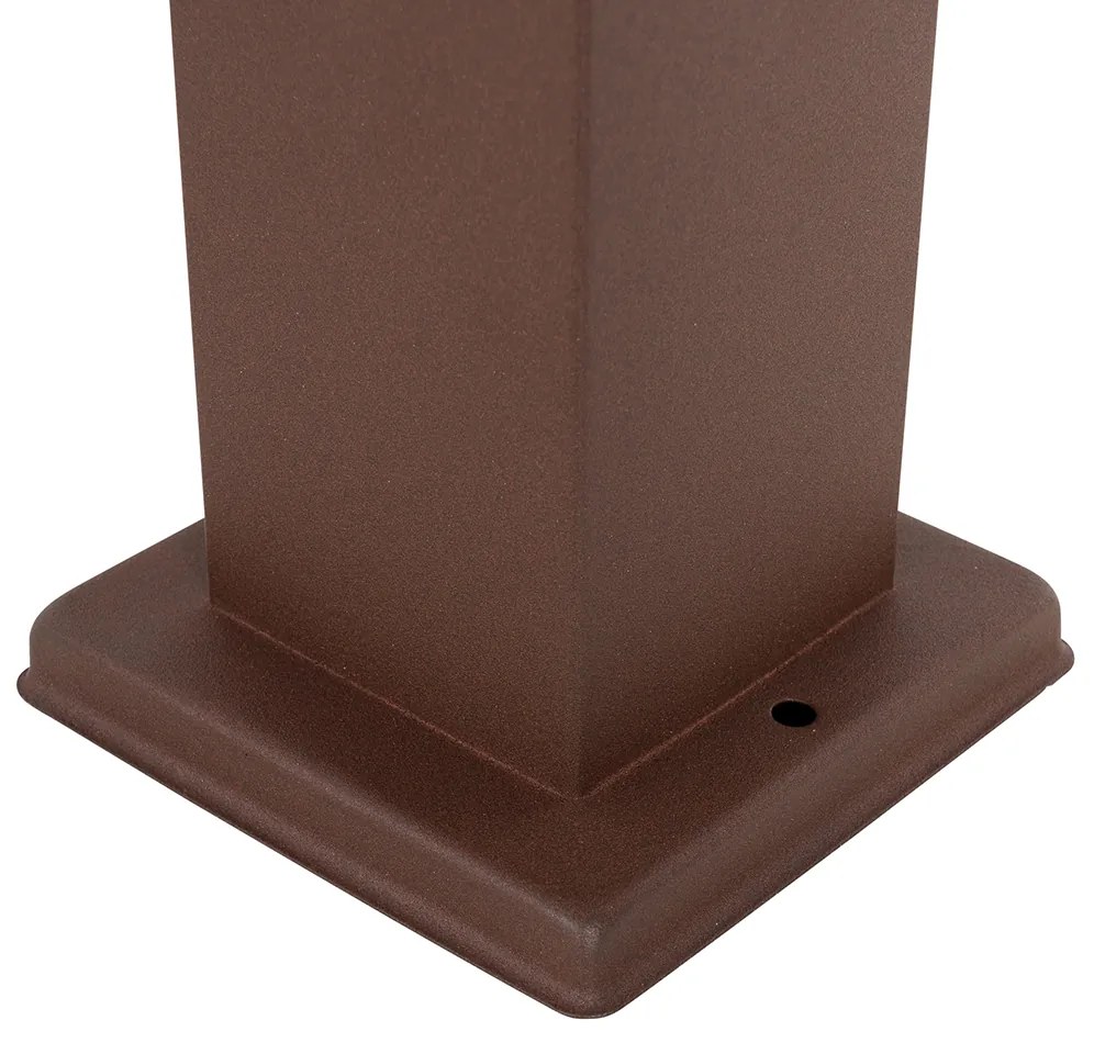 Venkovní lampa rezavě hnědá 80 cm se zásuvkou IP44 - Malios